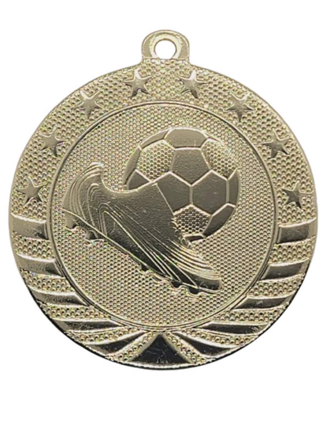 Soccer Gold Silver Bronze Medals Awards 2'' 1 3/4'' 2 1/4'' Engraved ...