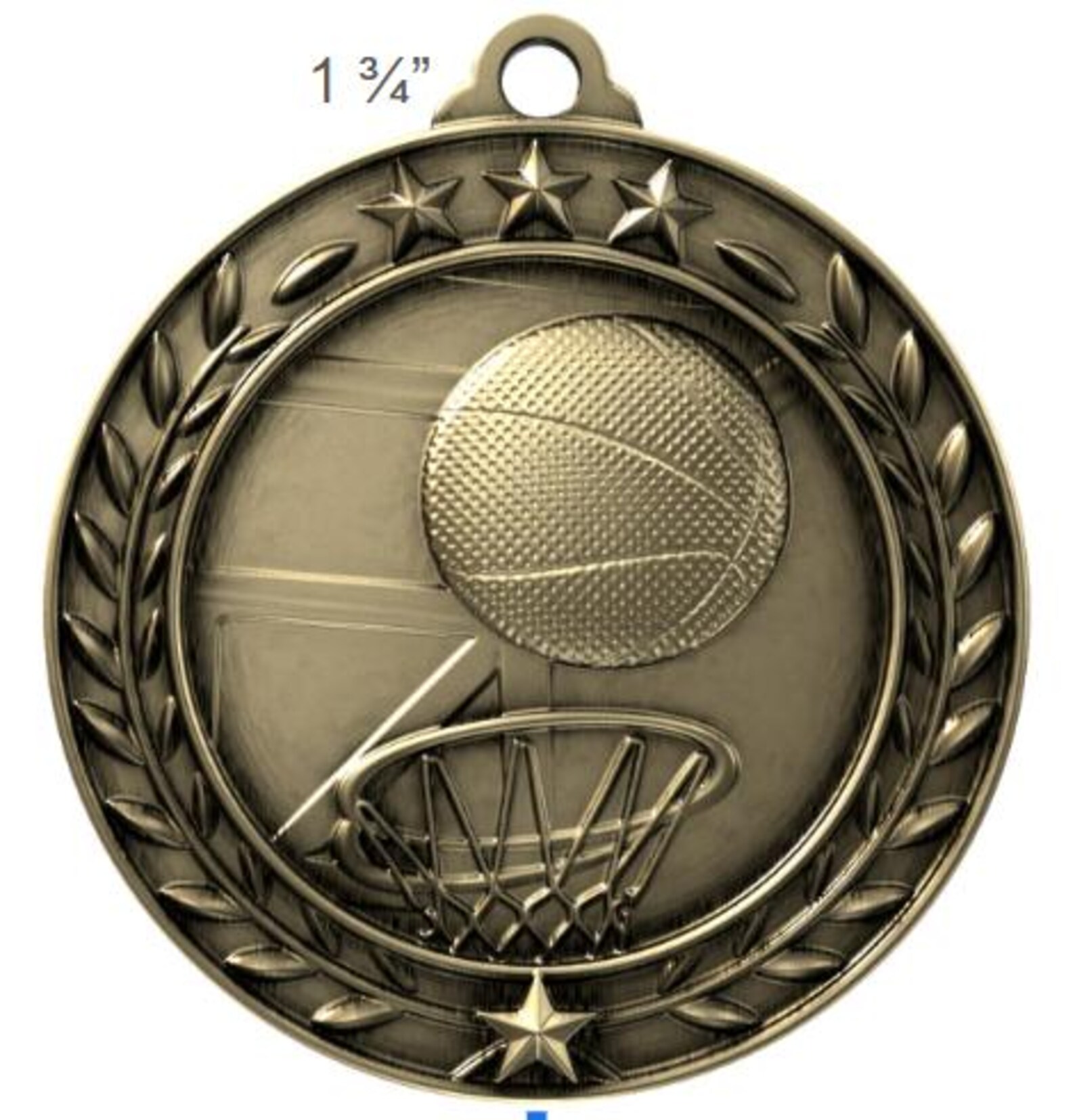 Basketball Gold Silver Bronze Medals Awards 2'' 1 3/4'' 2 1/4" Engraved ...