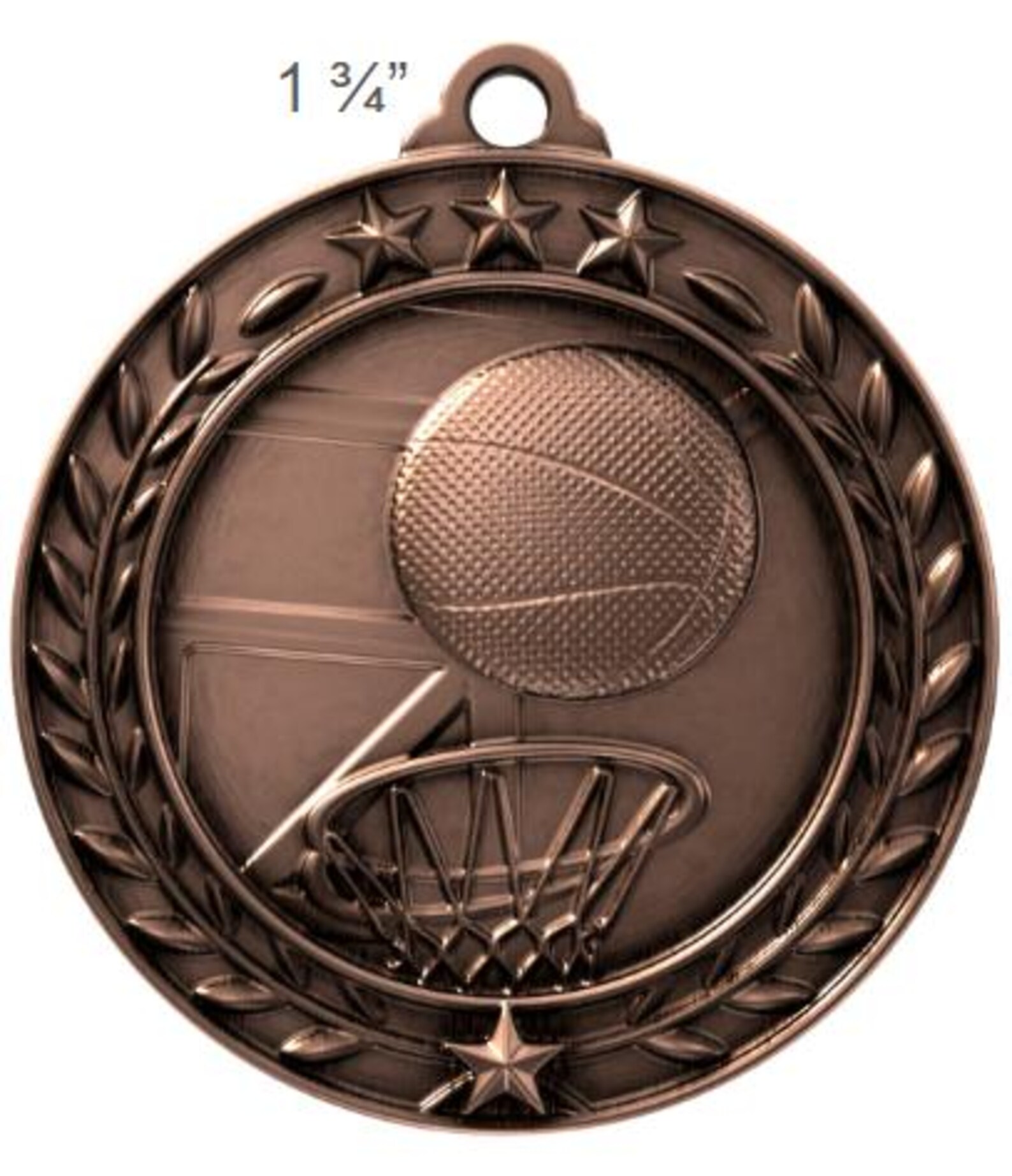 Basketball Gold Silver Bronze Medals Awards 2'' 1 3/4'' 2 1/4" Engraved ...