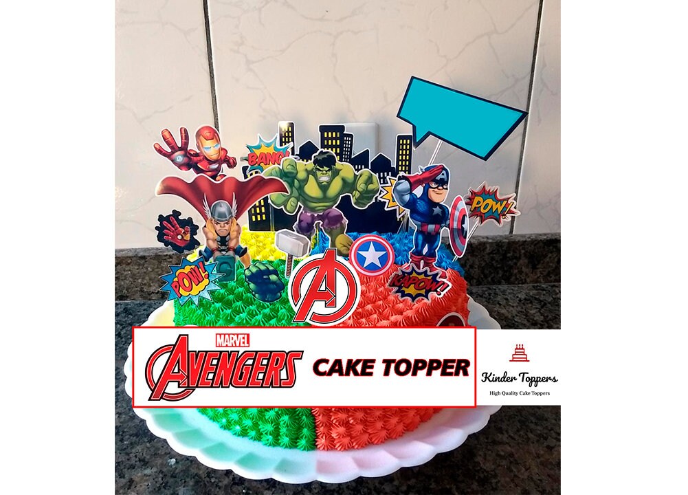 AVENGERS Cake Topper, Avenger Cake Decor, Printable, Centerpiece ...