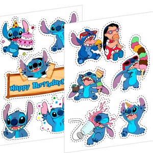 Personalized Stitch Birthday Cake Topper Decoration, Printable ...