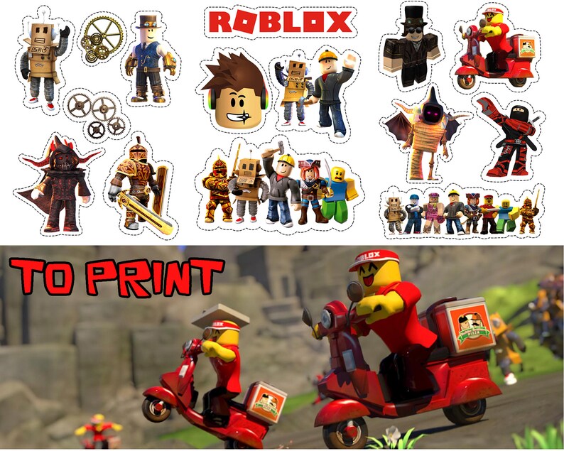 Roblox Party Supplies: Printable Decor & Cake Topper Instant Download ...
