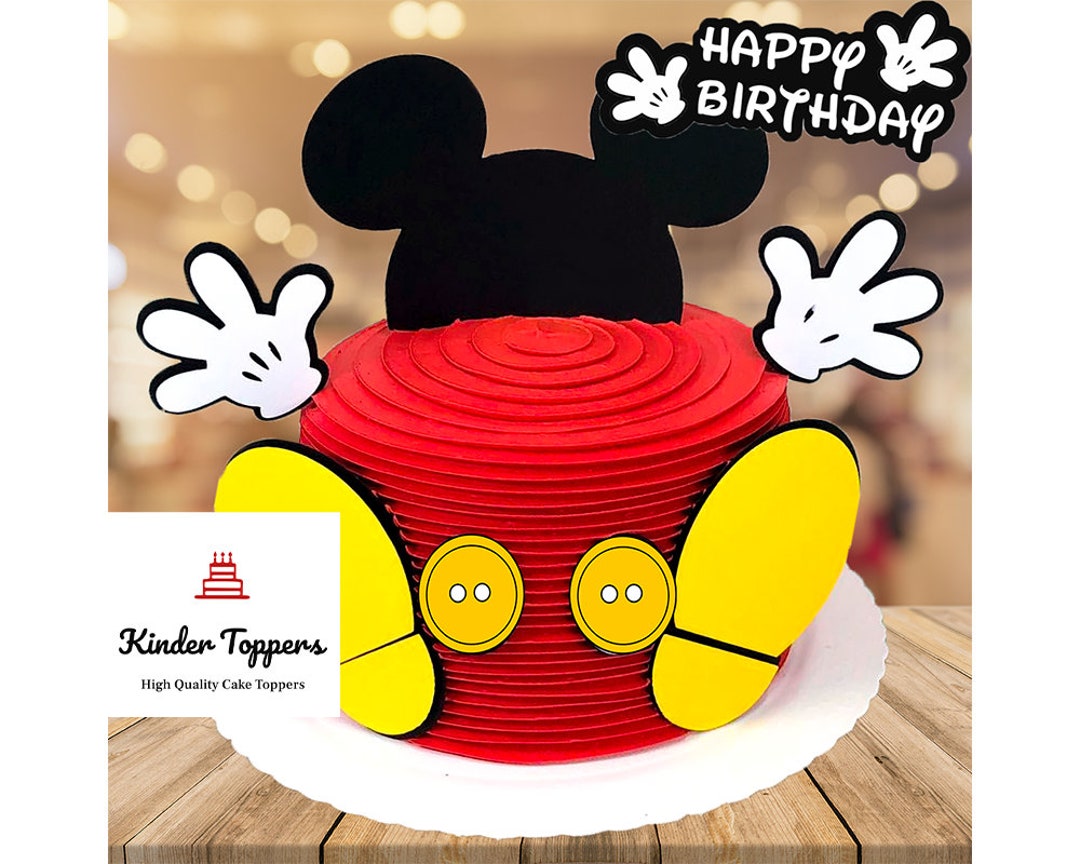 Mickey Mouse Cake Topper, Cake Decor, Digital Files DIY, Printable ...