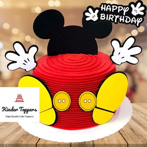 Mickey Mouse Cake Topper, Cake Decor, Digital Files DIY, Printable ...