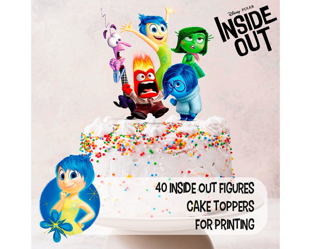 Inside Out Cake Topper Printable DIY Birthday Party Decoration Disney ...