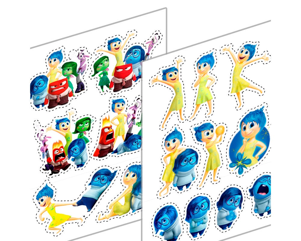 Inside Out Cake Topper Printable DIY Birthday Party Decoration Disney ...