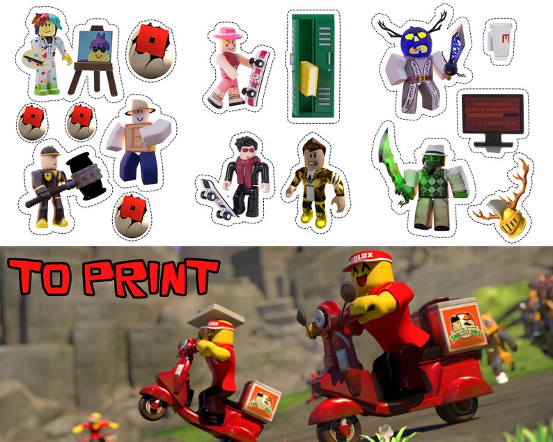 Roblox Party Supplies: Printable Decor & Cake Topper - Instant Download ...