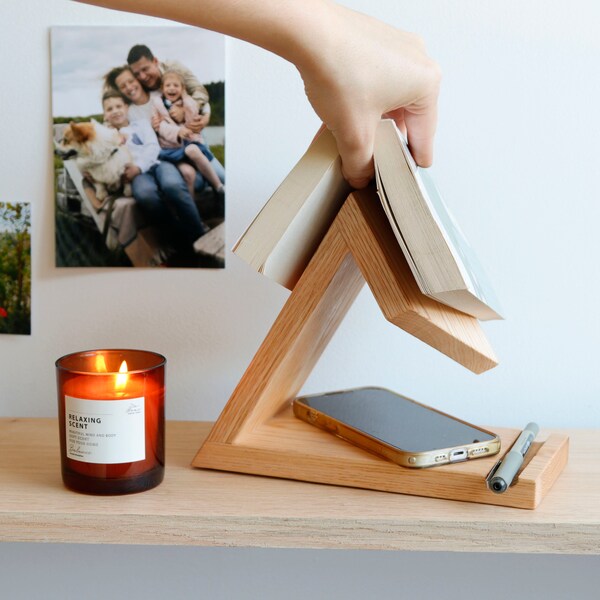 Wooden Book Holder - Etsy