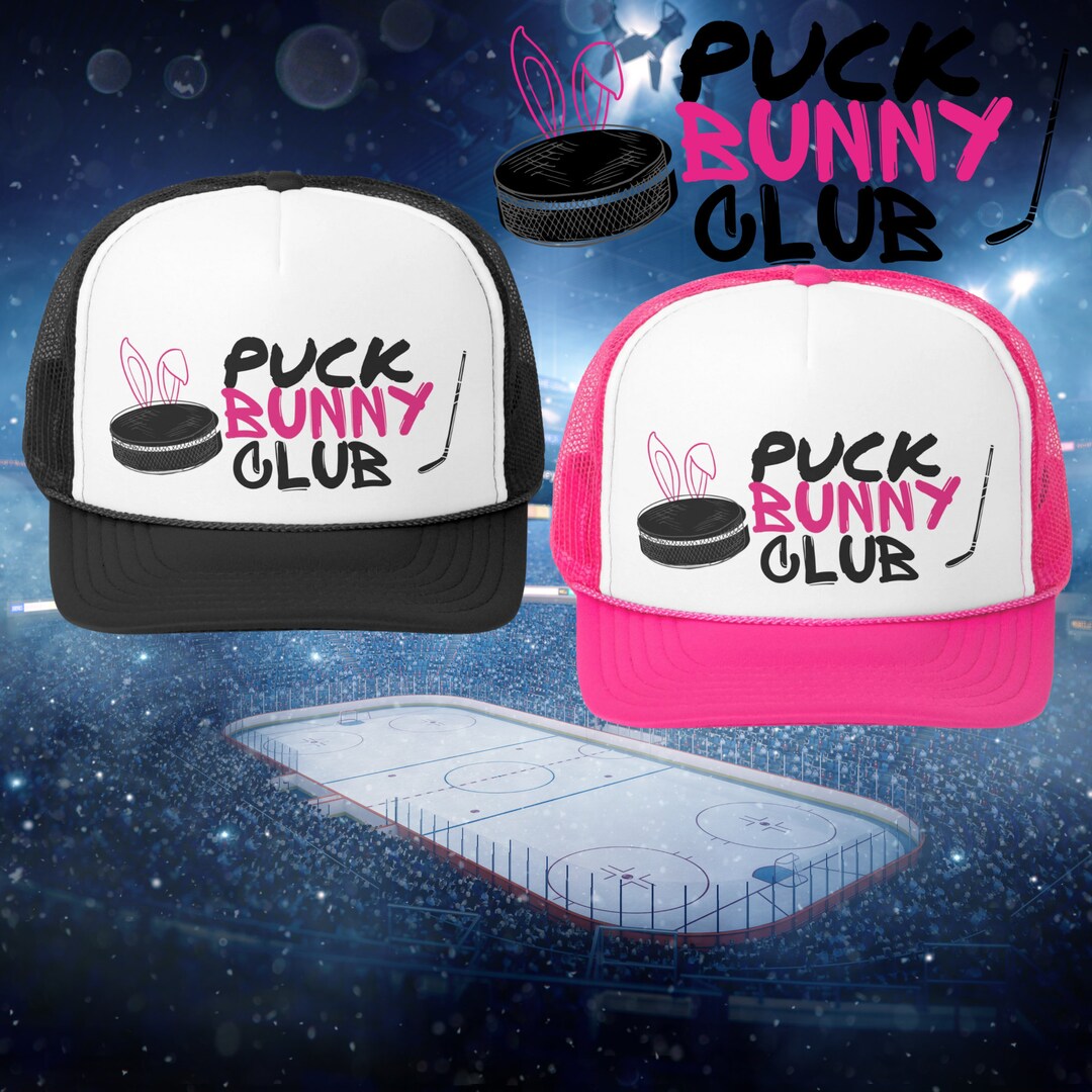 Puck Bunny Club Trucker Caps, Hockey Trucker Hat, Puck Bunny, Female ...