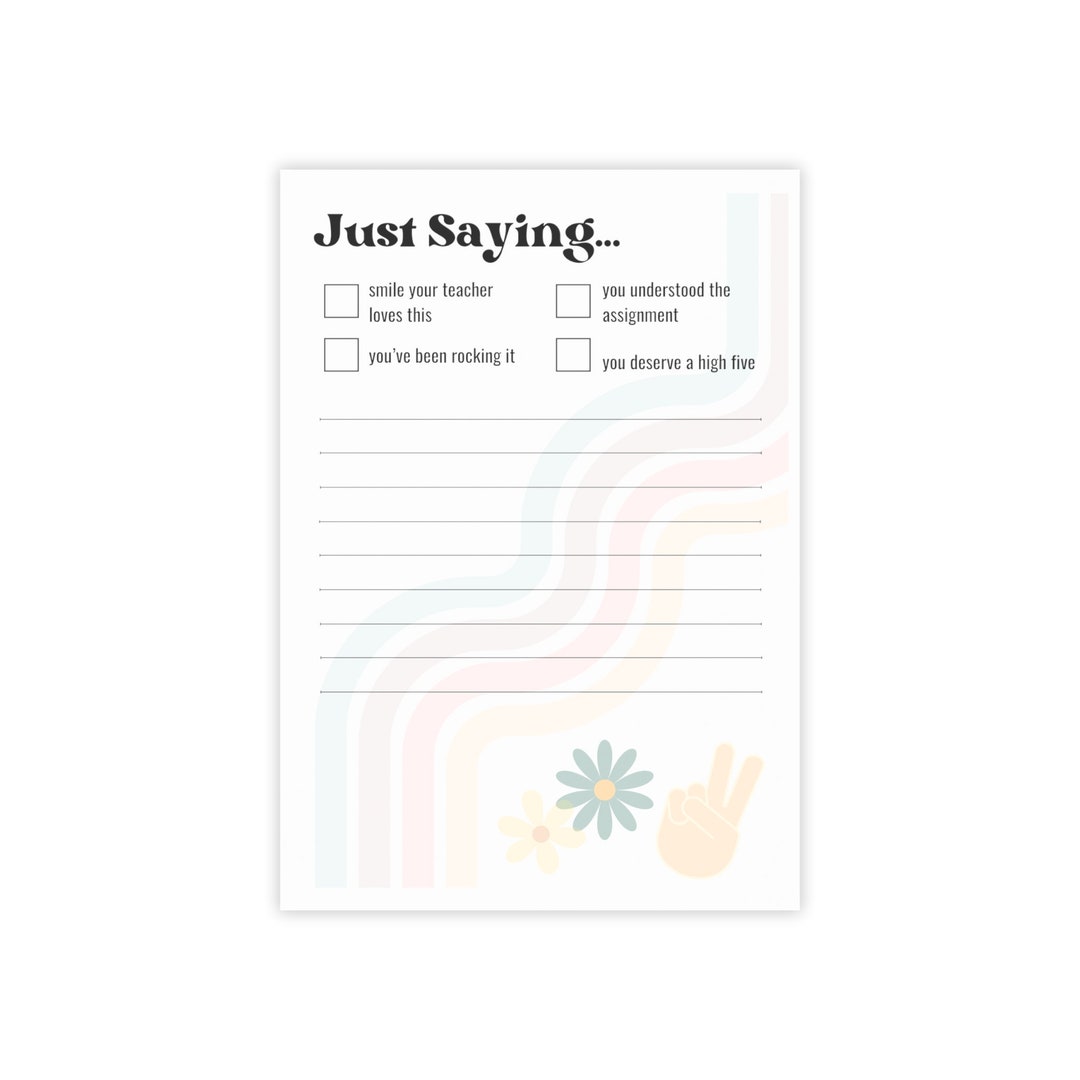 Positive Teacher Student Note Praise Teacher Note Pad Post-it® Note ...