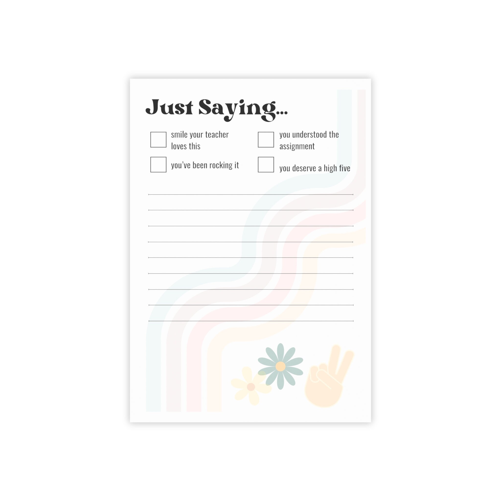 Positive Teacher Student Note Praise Teacher Note Pad Post-it® Note ...