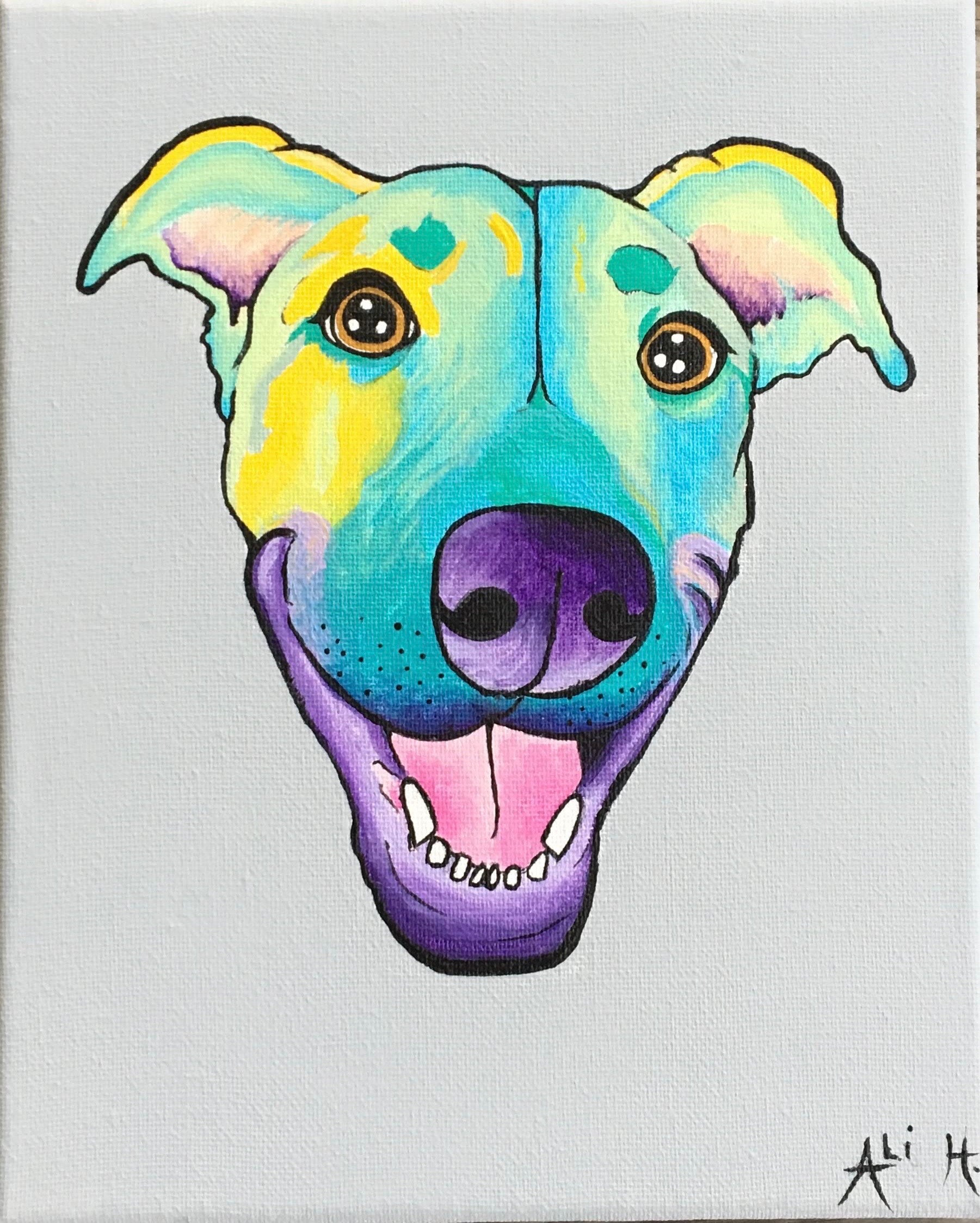 Custom Hand Painted Pop Art Pet Portraits - Etsy