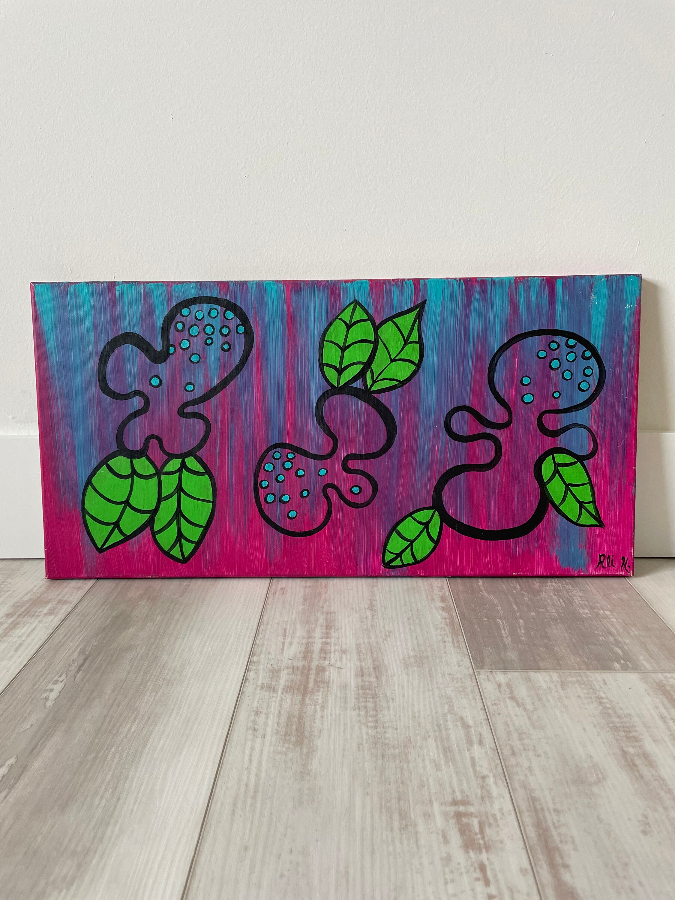 The Three Amoebas Original Painting Trippy Psychedelic Art - Etsy