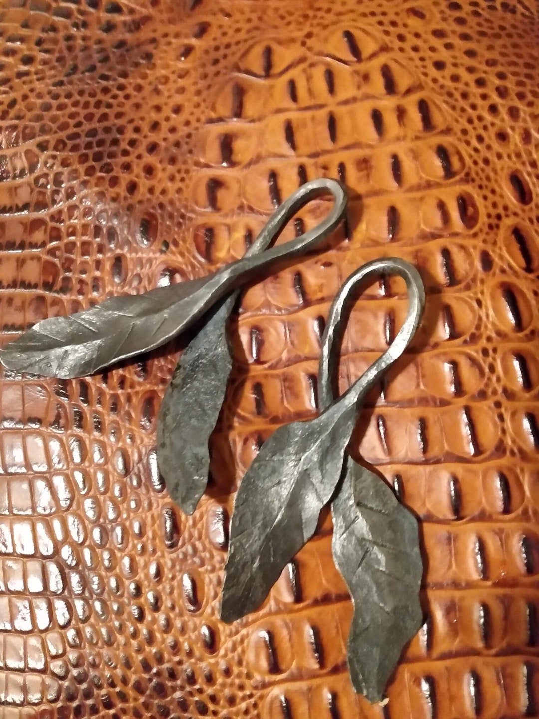 Blacksmith Leaves Ribbon, Forged Leaf Decoration, Hand Forged Leaves - Etsy
