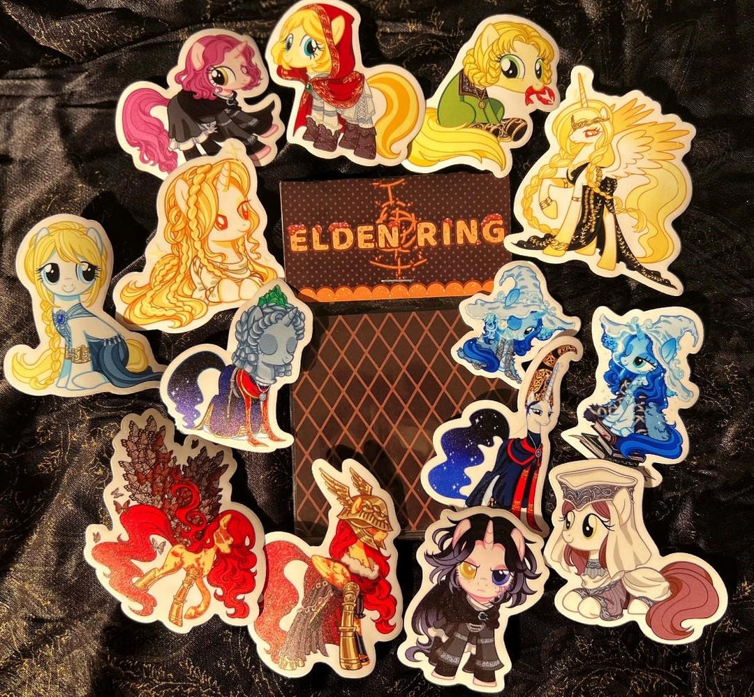 Elden Ring Pony Character Stickers, Renna, Miquella, Malenia Gifts for ...