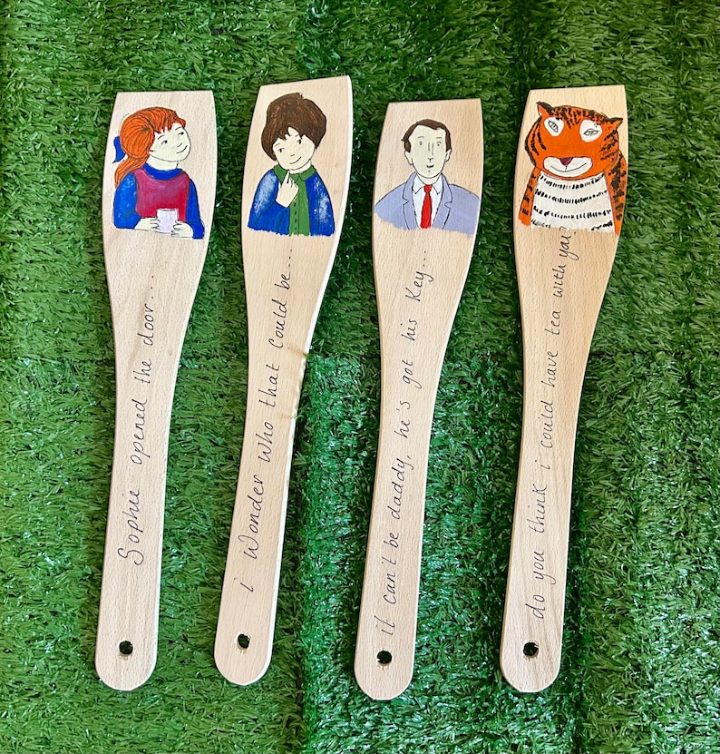 The Tiger Who Came to Tea Story Spoons - Etsy UK