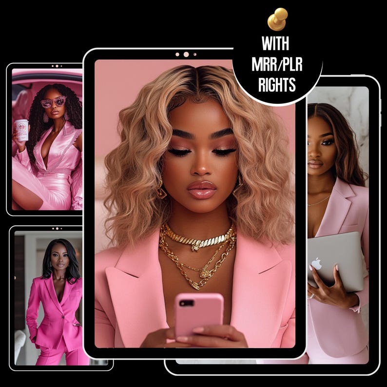 Melanin Girl Boss Stock Photos | Pink Aeshtetic Stock Image | Faceless ...