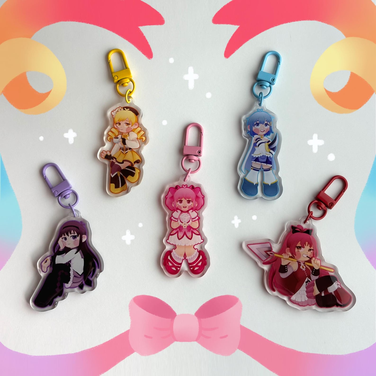 Madoka Magica Keychains - Etsy