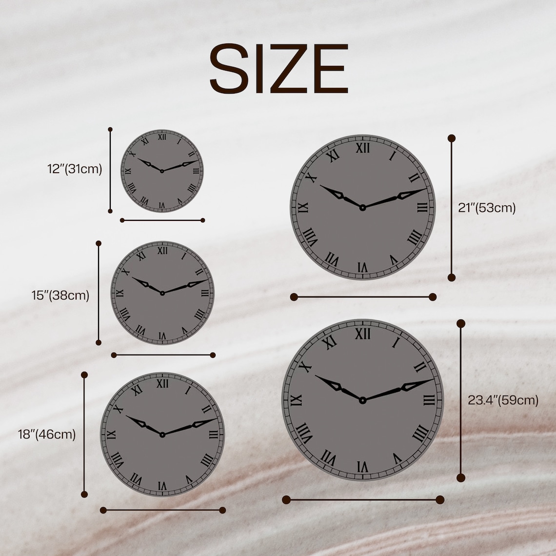 Geometric Wall Clock, Minimalist Wall Clock, Simple Wall Clock, Triple ...