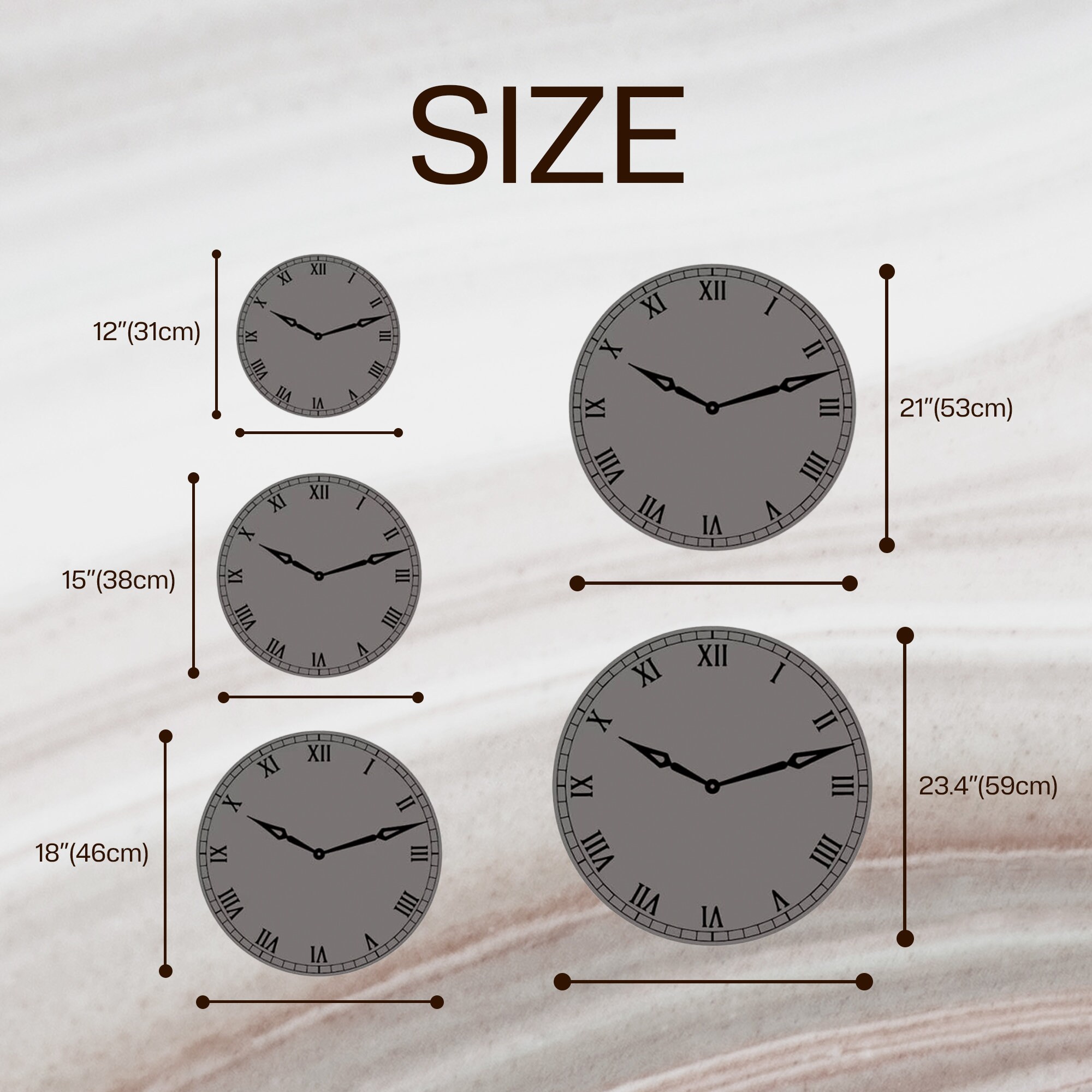 Geometric Wall Clock, Minimalist Wall Clock, Simple Wall Clock, Triple ...