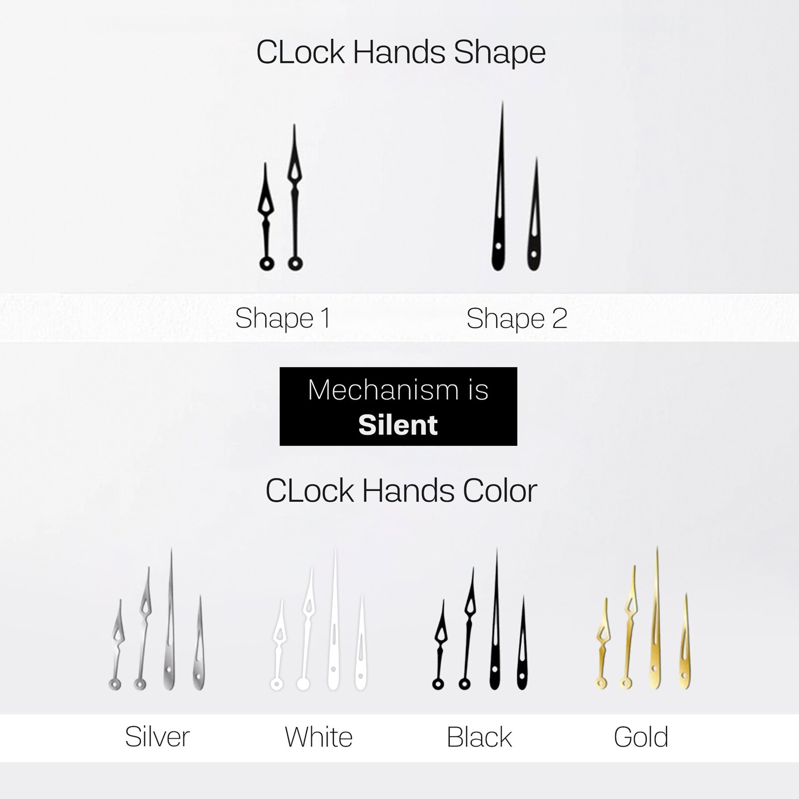 Geometric Wall Clock, Minimalist Wall Clock, Simple Wall Clock, Triple ...