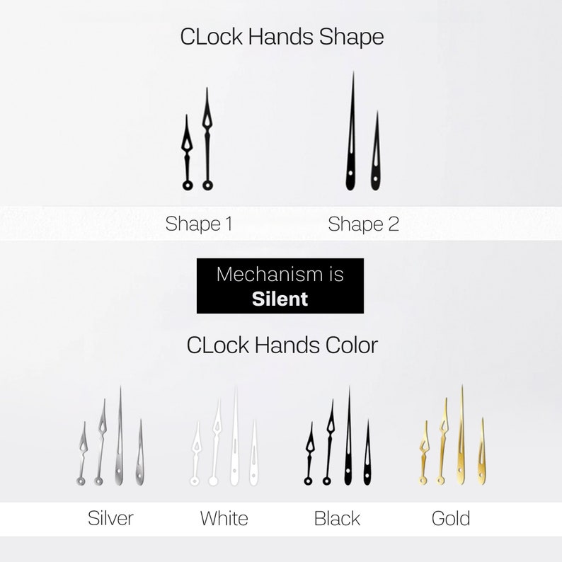 Geometric Wall Clock, Minimalist Wall Clock, Simple Wall Clock, Triple ...