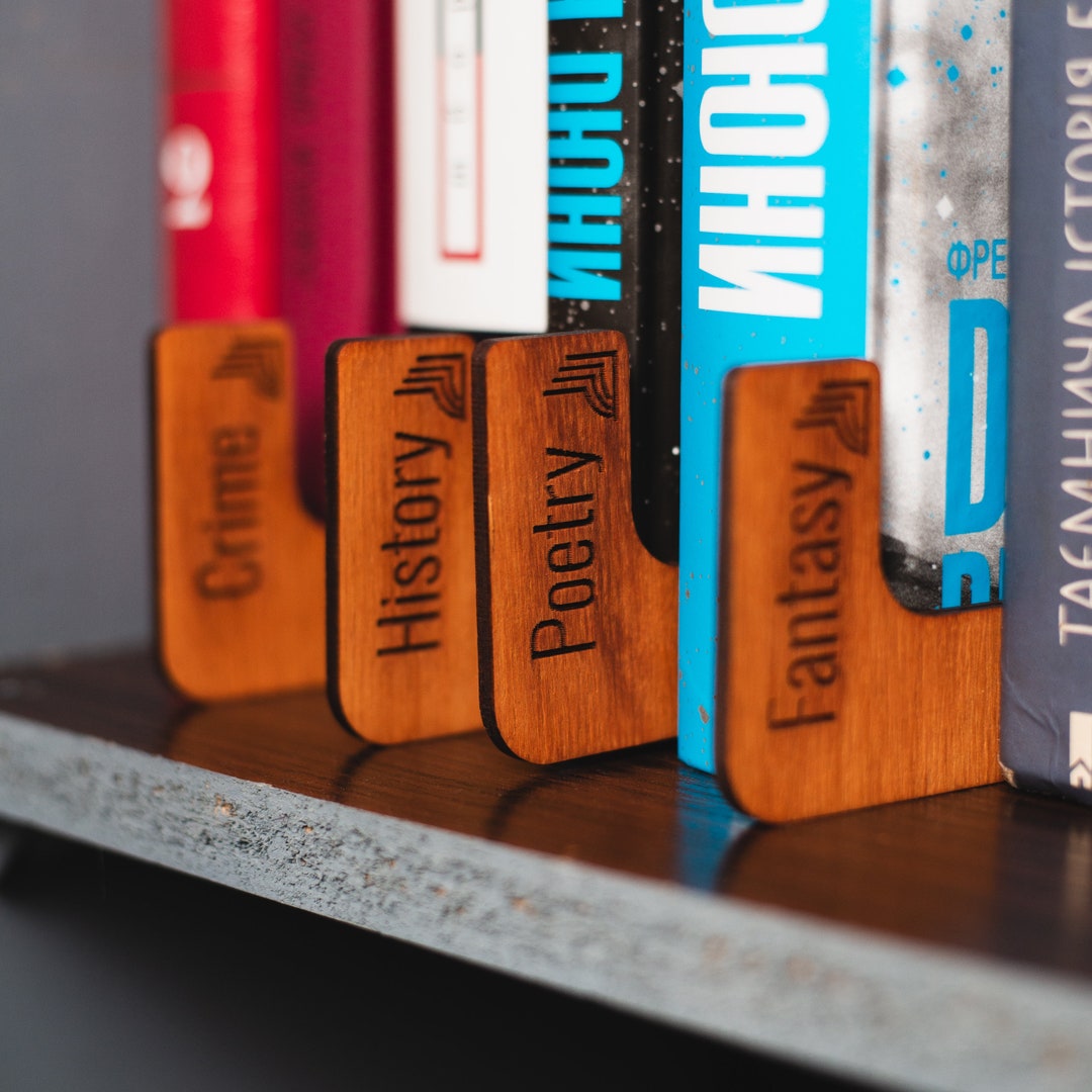 Custom Bookshelf Dividers, Library Dividers, Personalized Book Dividers ...