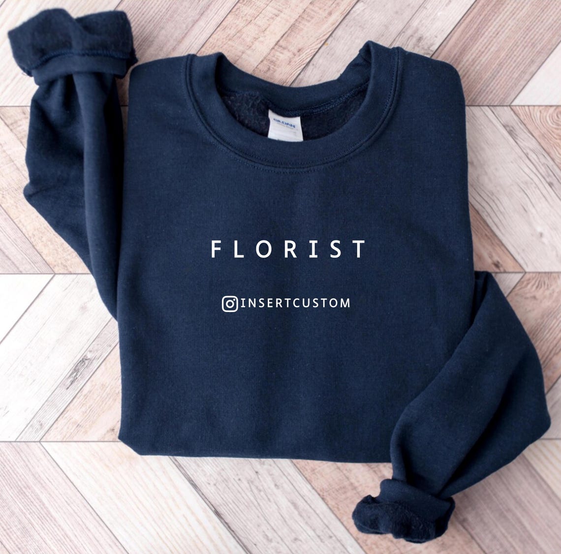 Florist Sweatshirt With Personalized Instagram Id Florist Shirt Plant ...