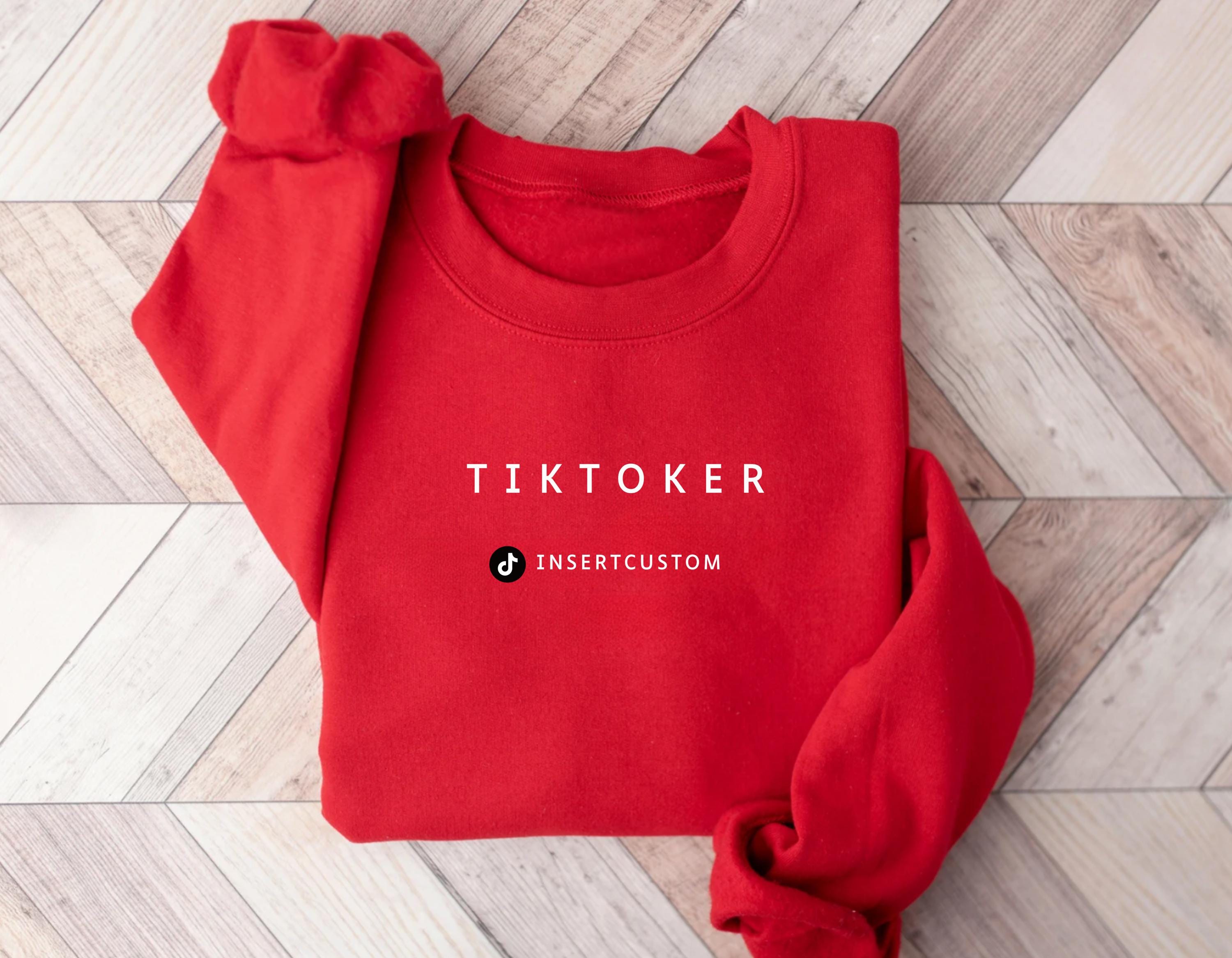 Tiktoker Sweatshirt With Personalized Tiktok Id, Social Media ...