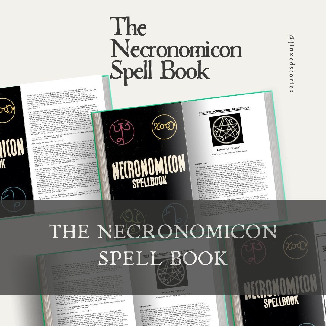 The Necronomicon Spell Book, Vintage Witchcraft Ebook, Signs, Diviation ...