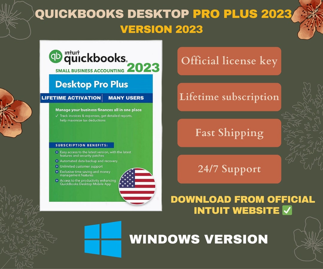 Quickbooks Desktop Pro Plus 2023 Official License Key-lifetime ...