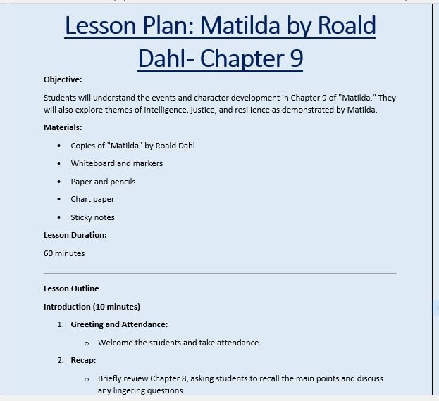 Matilda Novel Study by Roald Dahl - Etsy