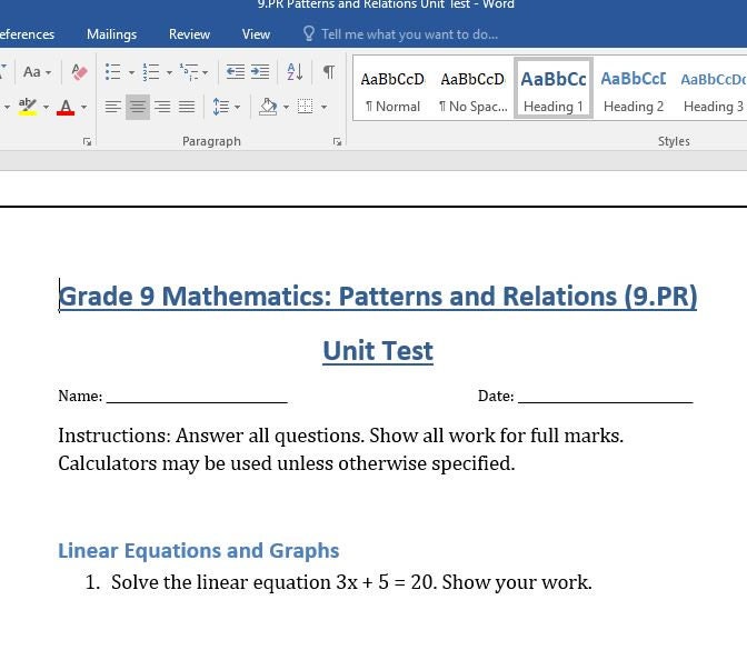 Grade 9 Full Course Materials - Etsy