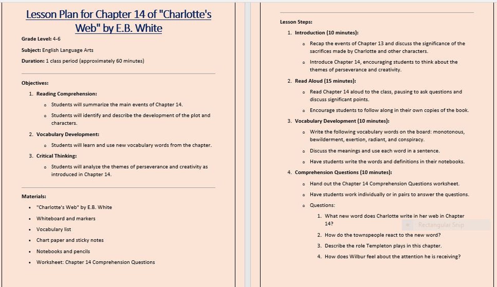 Charlotte's Web Novel Study - Etsy