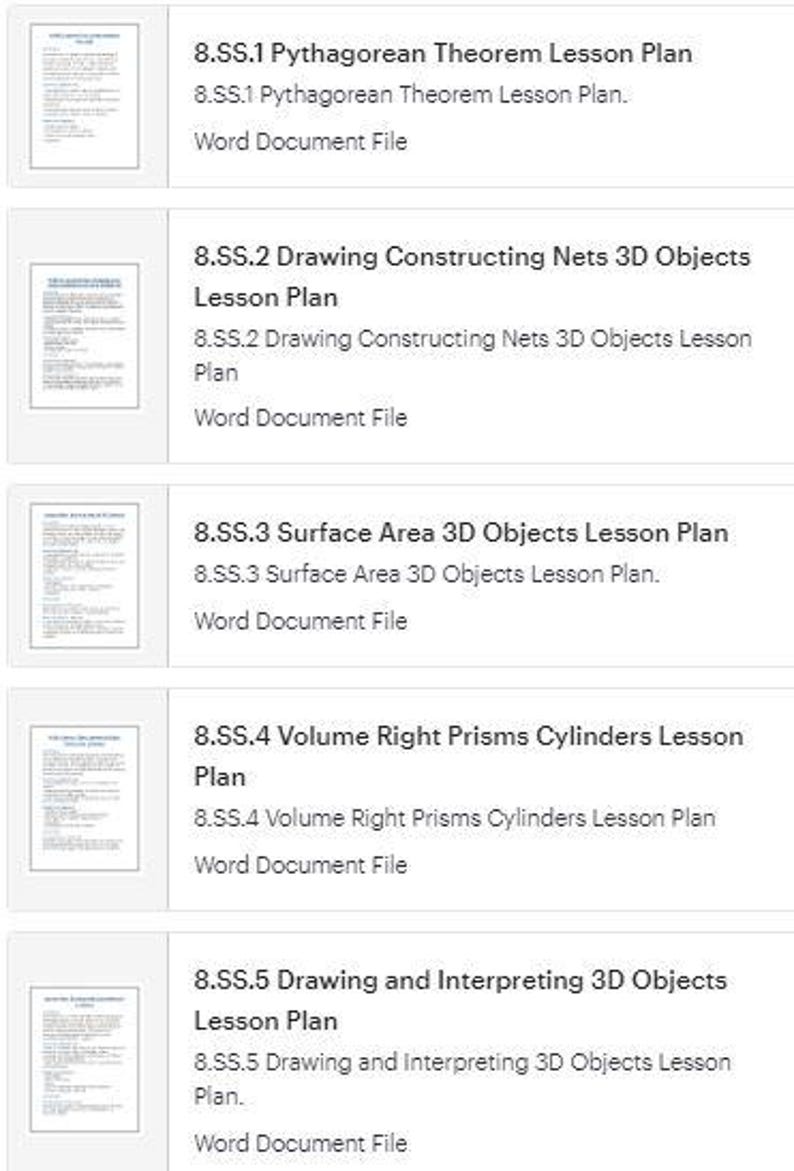 Grade 8 Math Full Course Lesson Plans - Etsy