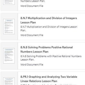 Grade 8 Math Full Course Lesson Plans - Etsy