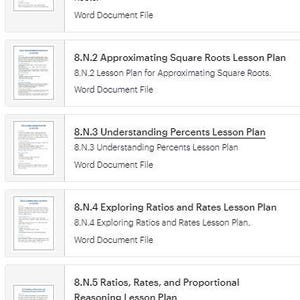 Grade 8 Math Full Course Lesson Plans - Etsy