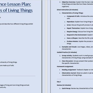Grade 8 Science Complete Course Materials Lesson Plans, Assignments ...