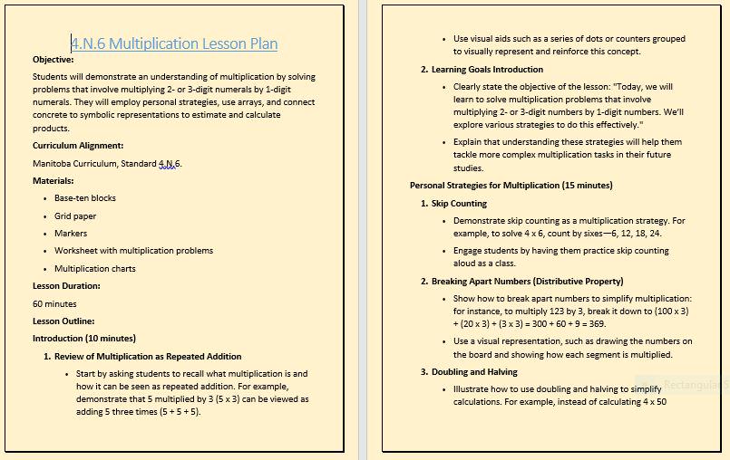 Grade 4 Math Full Course Lesson Plans, Assignments, and Answer Keys - Etsy