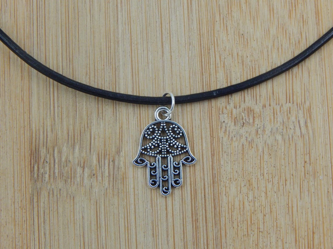 Hamsa Hand Necklace, Hamsa Hand Choker, Hamsa Necklace, Hamsa Charm ...
