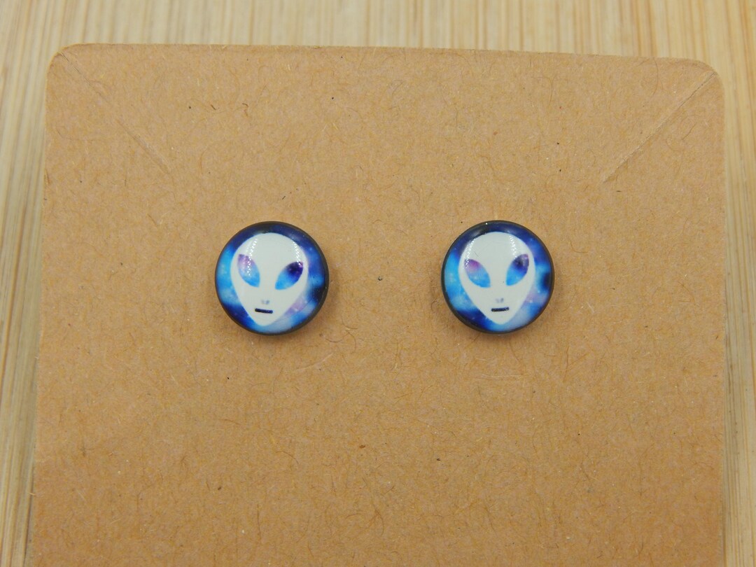 Alien Studs, Alien Earrings, Alien Stud Earrings, UFO Earrings, UFO ...