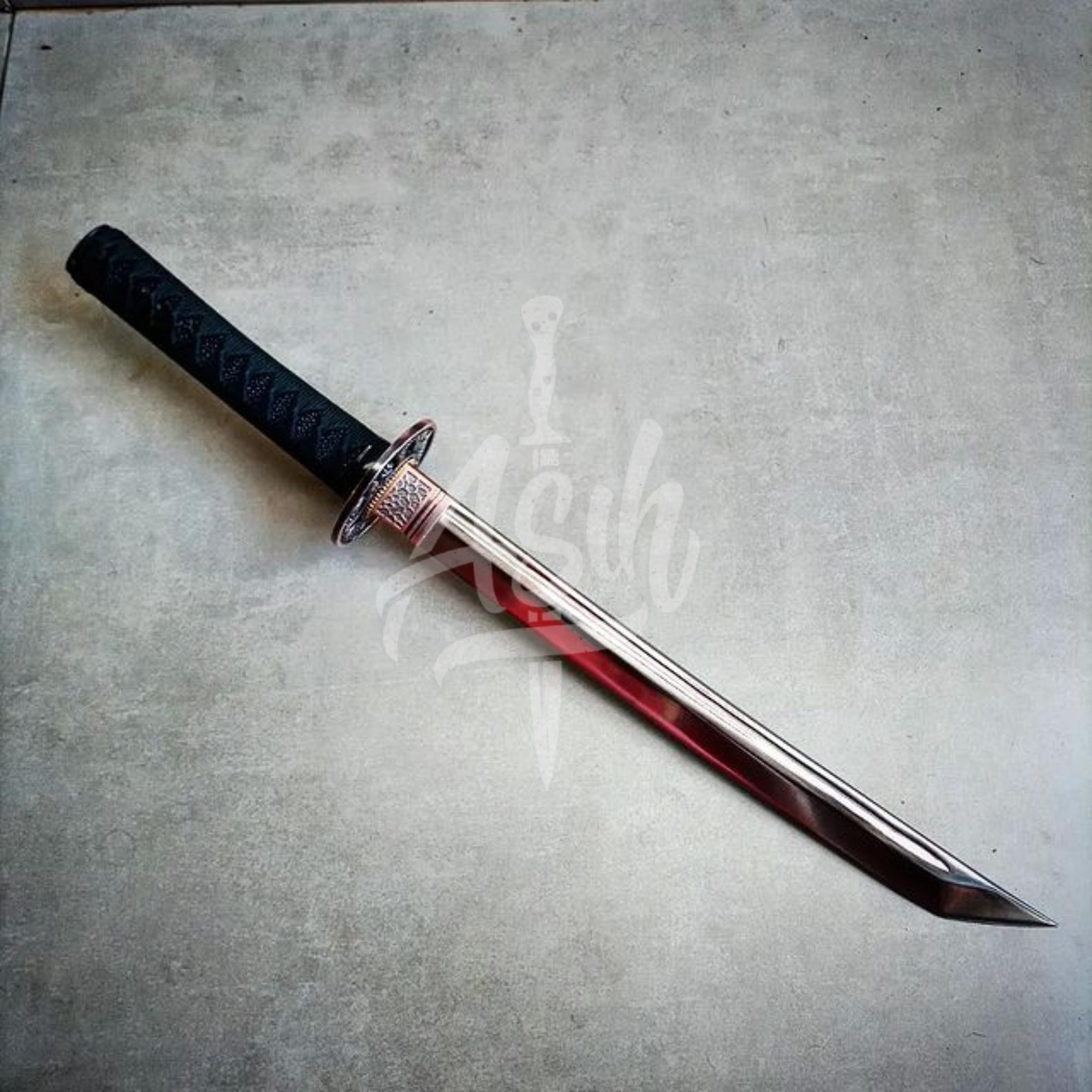Hand-forged High Carbon Steel Katana Sword: Tactical Full Tang, Micarta ...