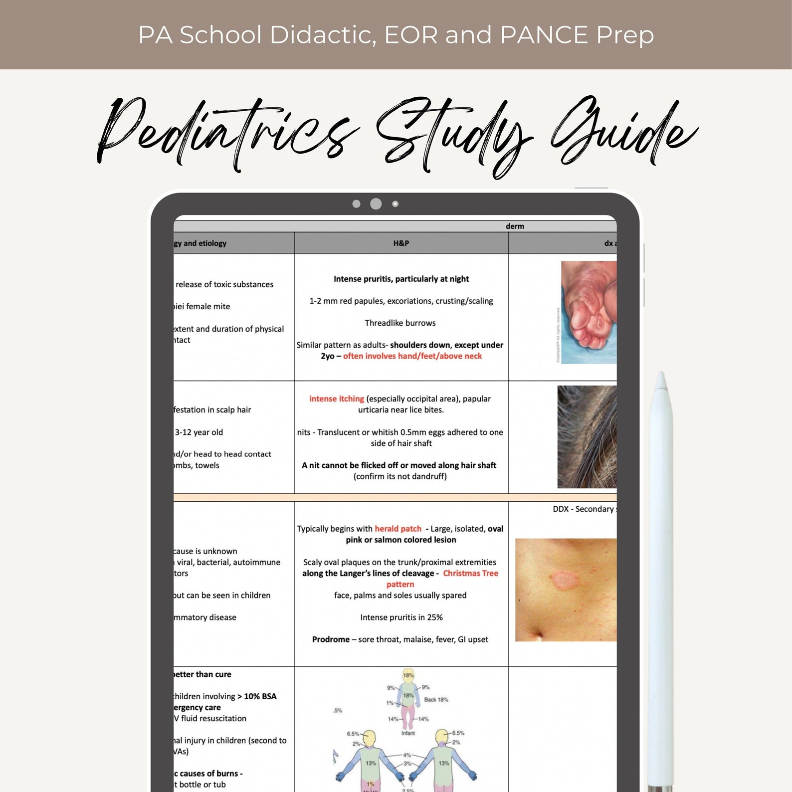 Pediatric Study Guide: PA School Didactic EOR & PANCE Review ...