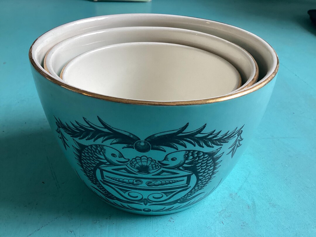 Portmeirion Dolphin, Susan Williams Ellis Gilded Stacking Kitchen Bowls ...