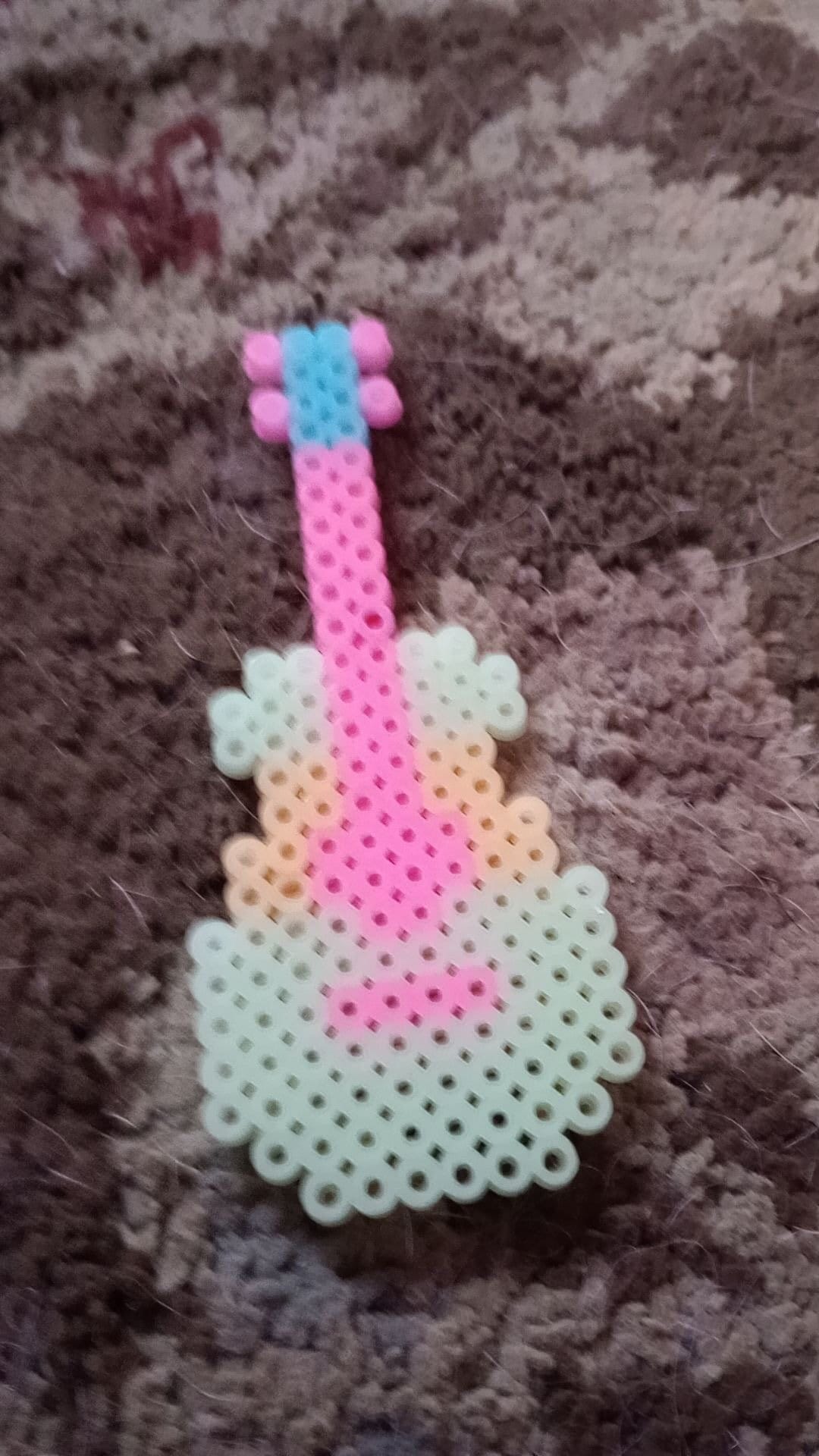 Acoustic Guitar Glow-in-the Dark Perler Bead - Etsy