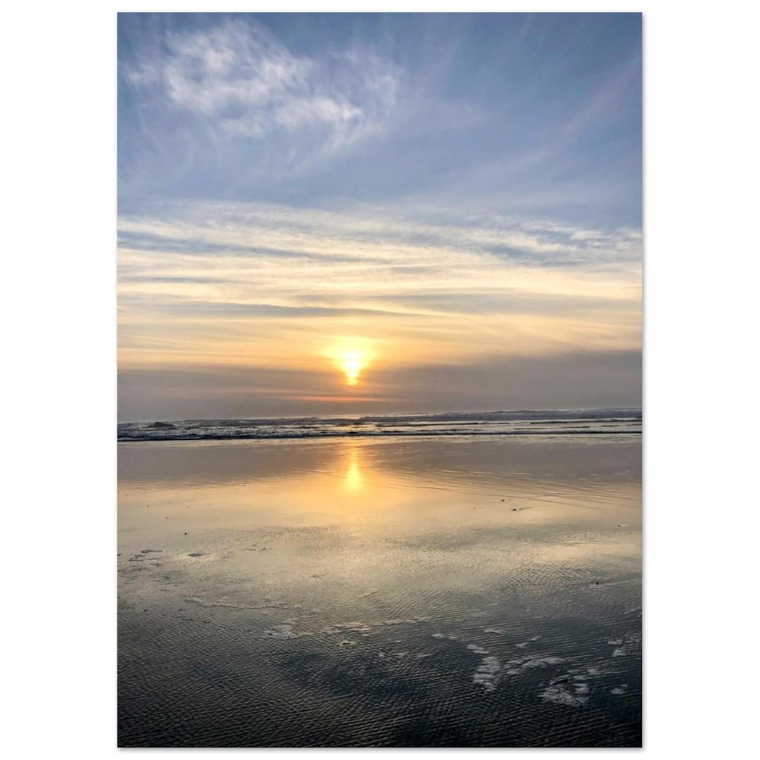 Calming Beach Landscape Photography Wall Art Aluminum Print, Home Decor ...