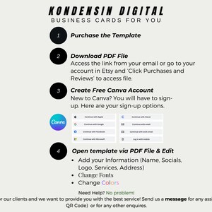 Modifiable Business Card Templates With QR Code, Editable Business Card ...