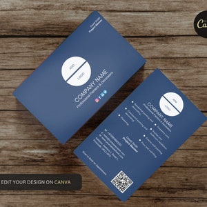 Modifiable Business Card Templates With QR Code, Editable Business Card ...