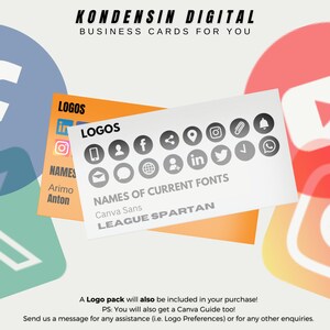 Modifiable Business Card Templates With QR Code, Editable Business Card ...