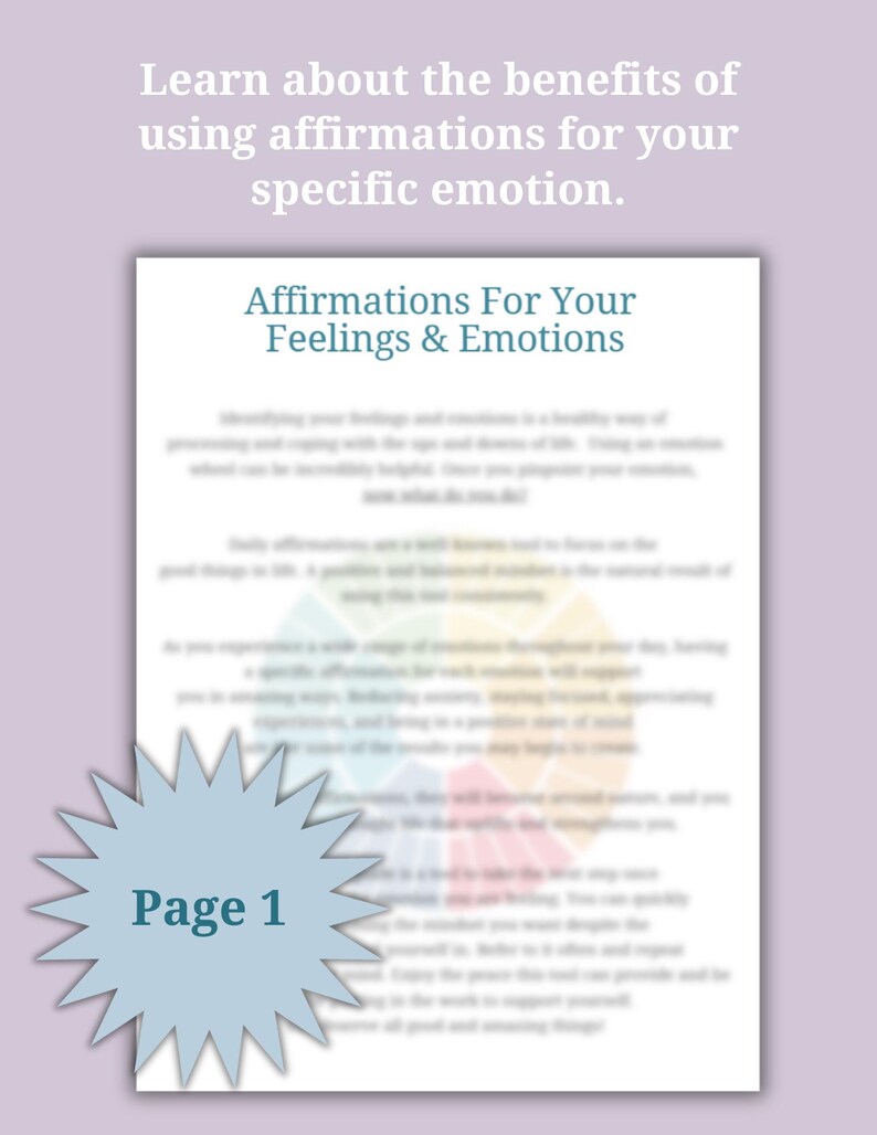 Affirmations for Your Feelings and Emotions - Emotion Wheel ...